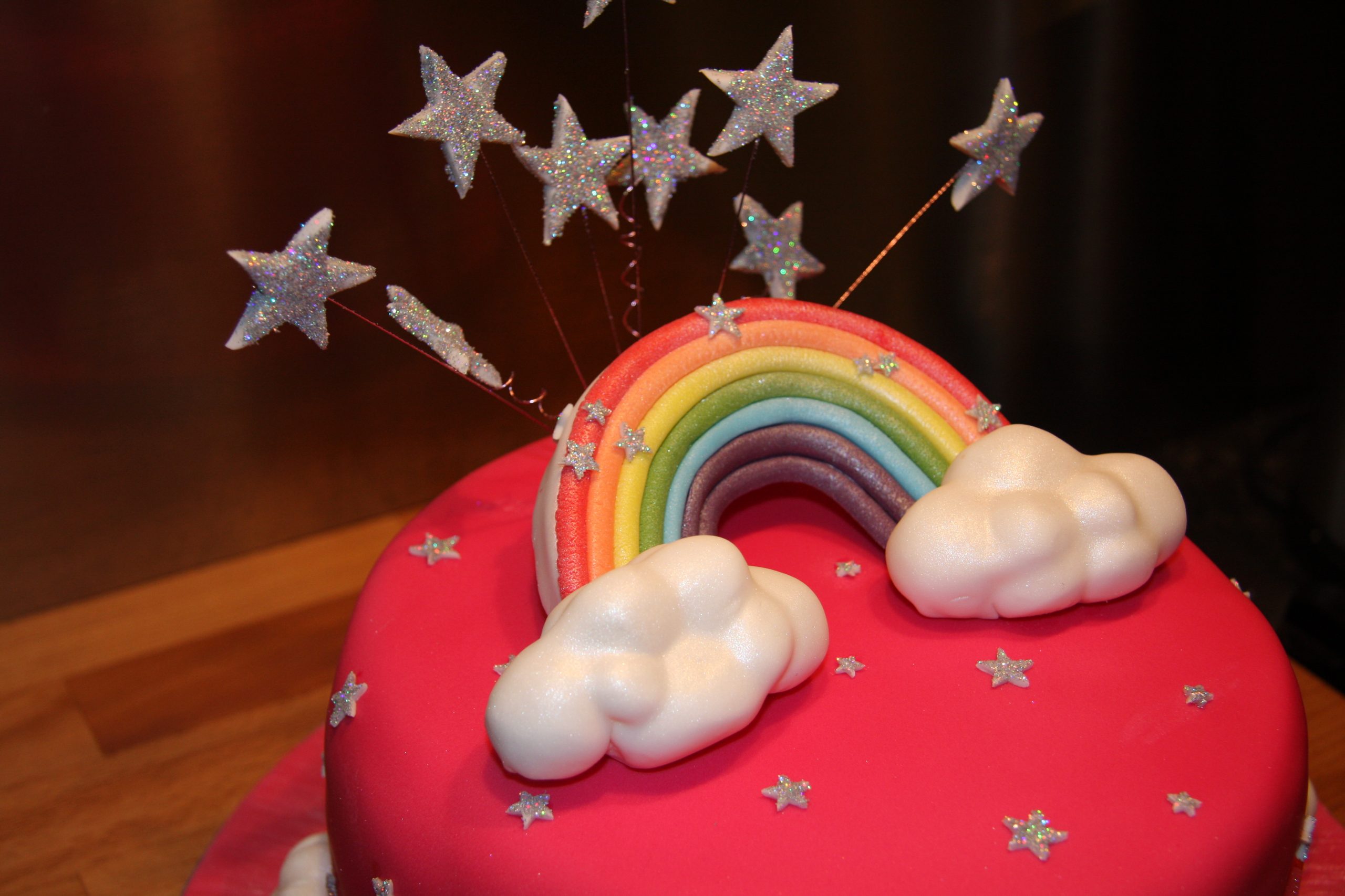 Pink Sparkly Rainbow cake – Little Black Hen